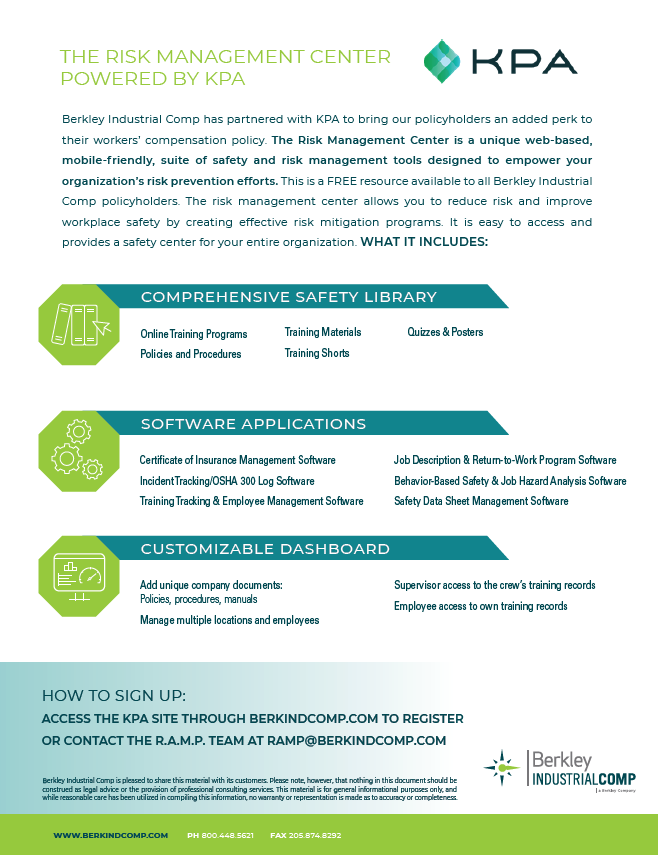 Safety Resources - Berkley Industrial Comp